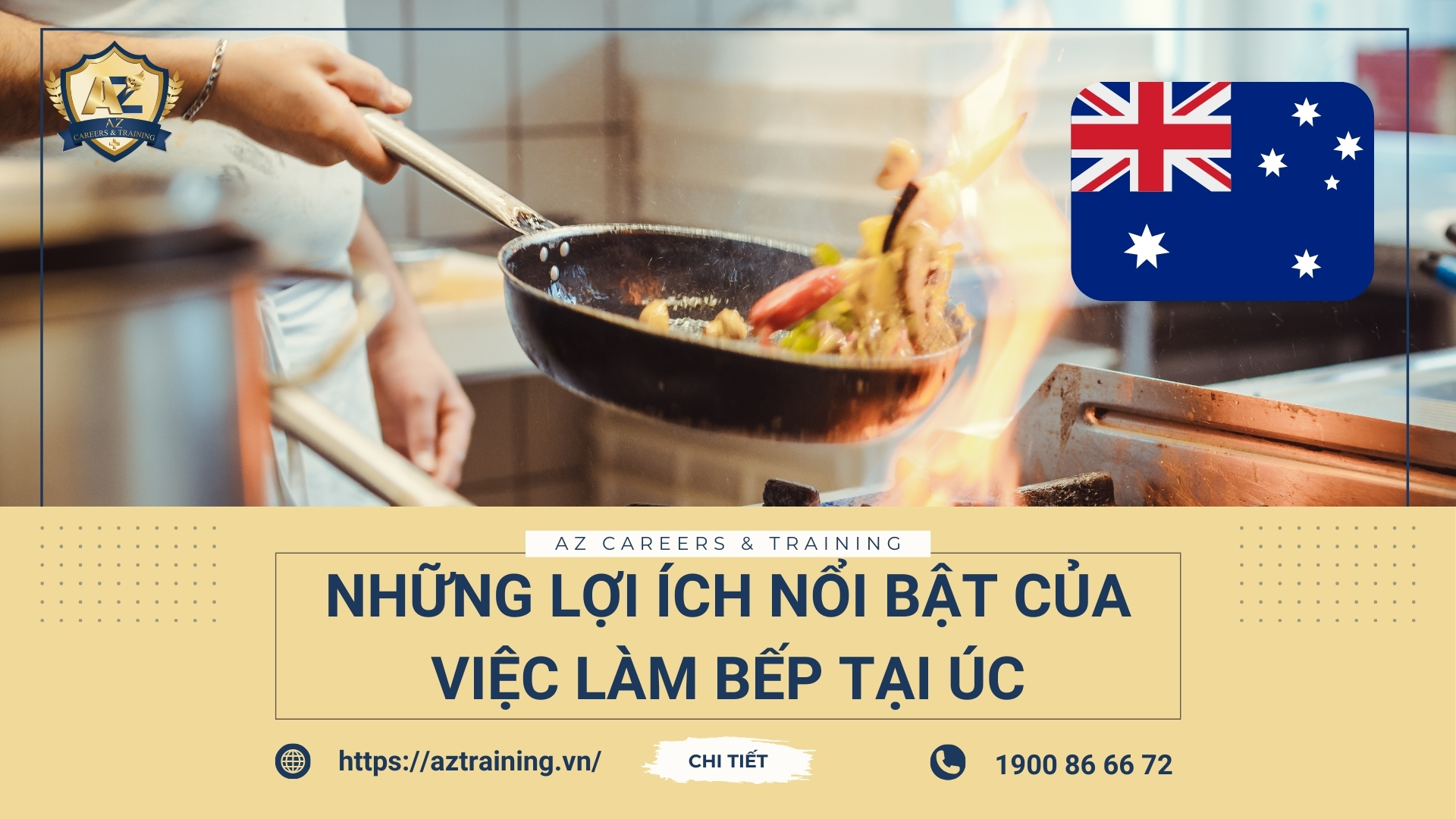 Những lợi ích nổi bật của việc làm bếp tại Úc